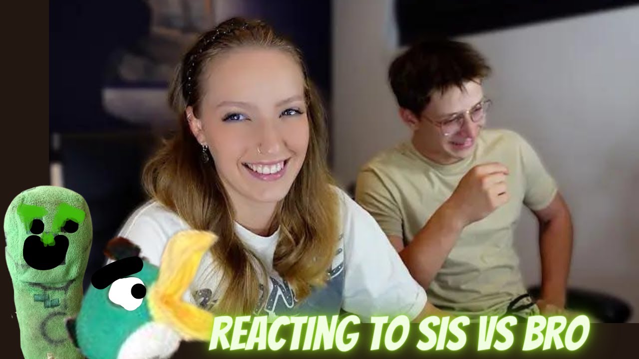 reacting to sis vs bro Reacting to they're old video from 5 years ago ...