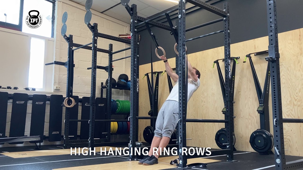 High Hanging Ring Rows - YouTube