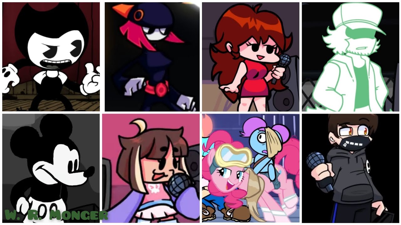 FNF Freaky Machine - with Different Characters Sing It in Each Turn ! 🎵 ...