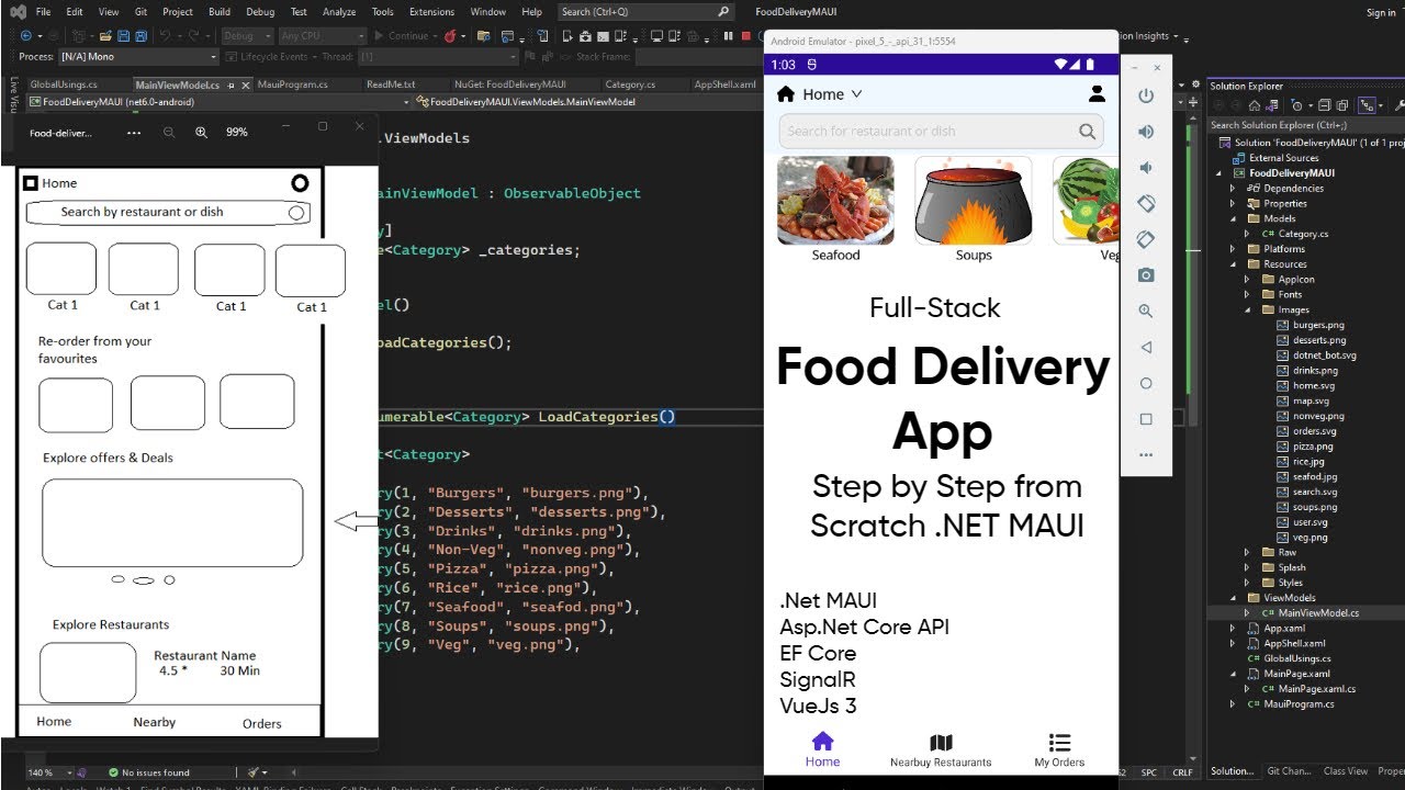 Food Ordering .Net MAUI Full stack App from Scratch - Part 1 - YouTube