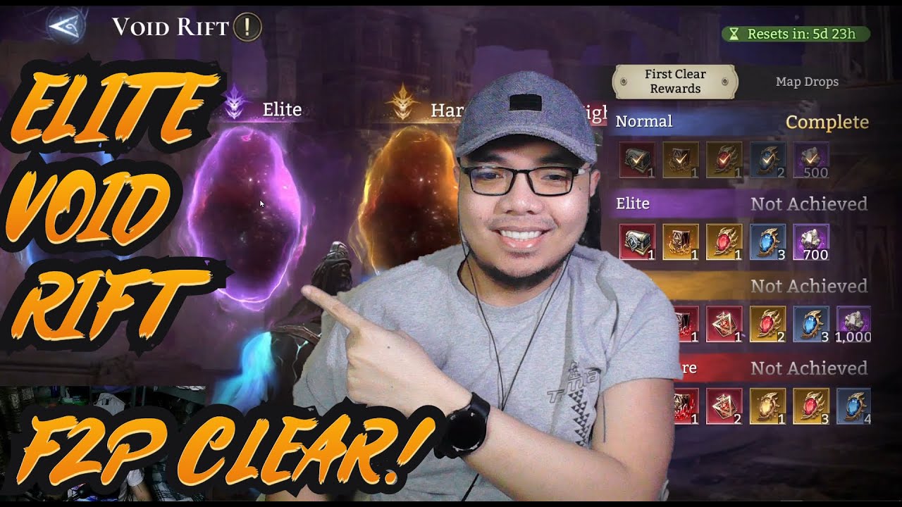 ELITE VOID RIFT PHASE 1 FIRST CLEAR AS A FREE TO PLAY! [Watcher of ...