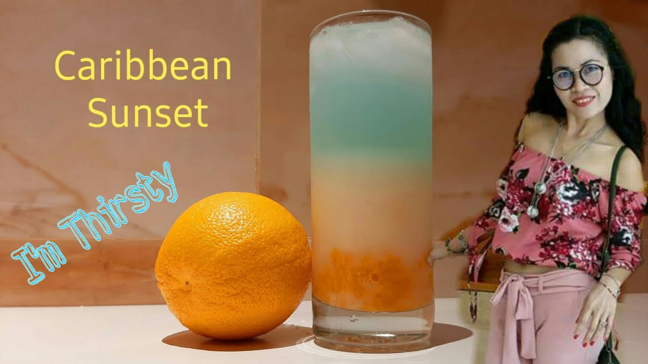 DIY CARIBBEAN SUNSET/NON-ALCOHOLIC BEVERAGE - YouTube