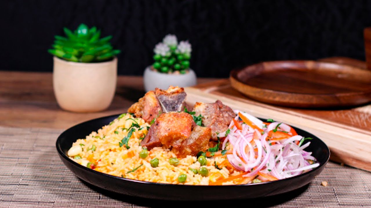 Arroz con chancho al estilo a cocinar receta fácil y rápido. - YouTube
