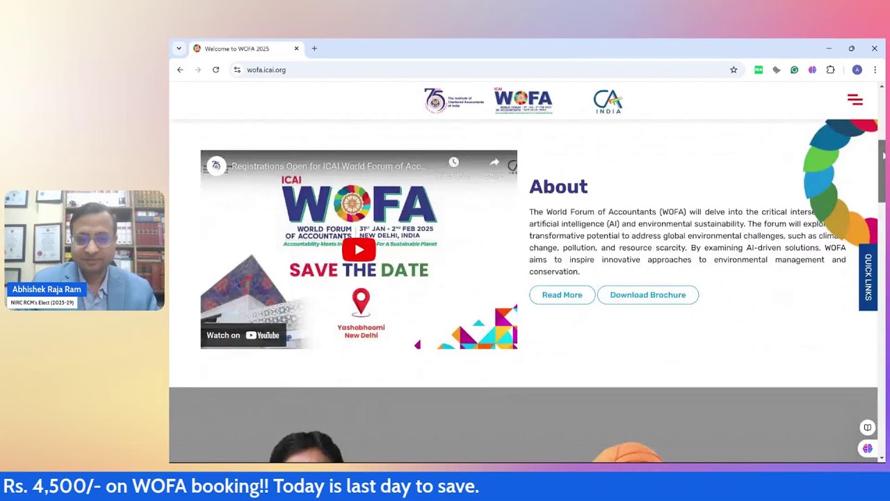 Use Coupon Code: PGT3OA to Save Rs. 4,500/- on WOFA booking!! Today is ...