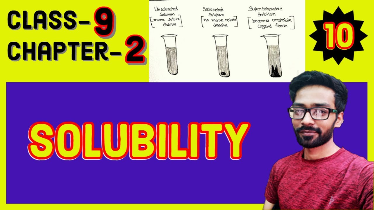 SOLUBILITY | CLASS 9 | CHAPTER 2 | IS MATTER AROUND AS PURE | TOPICWISE ...