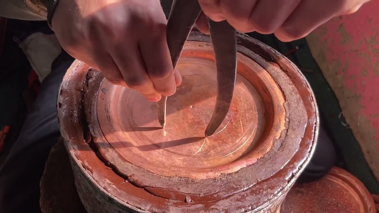 How to draw a design on copper plate // copper carving art #art - YouTube
