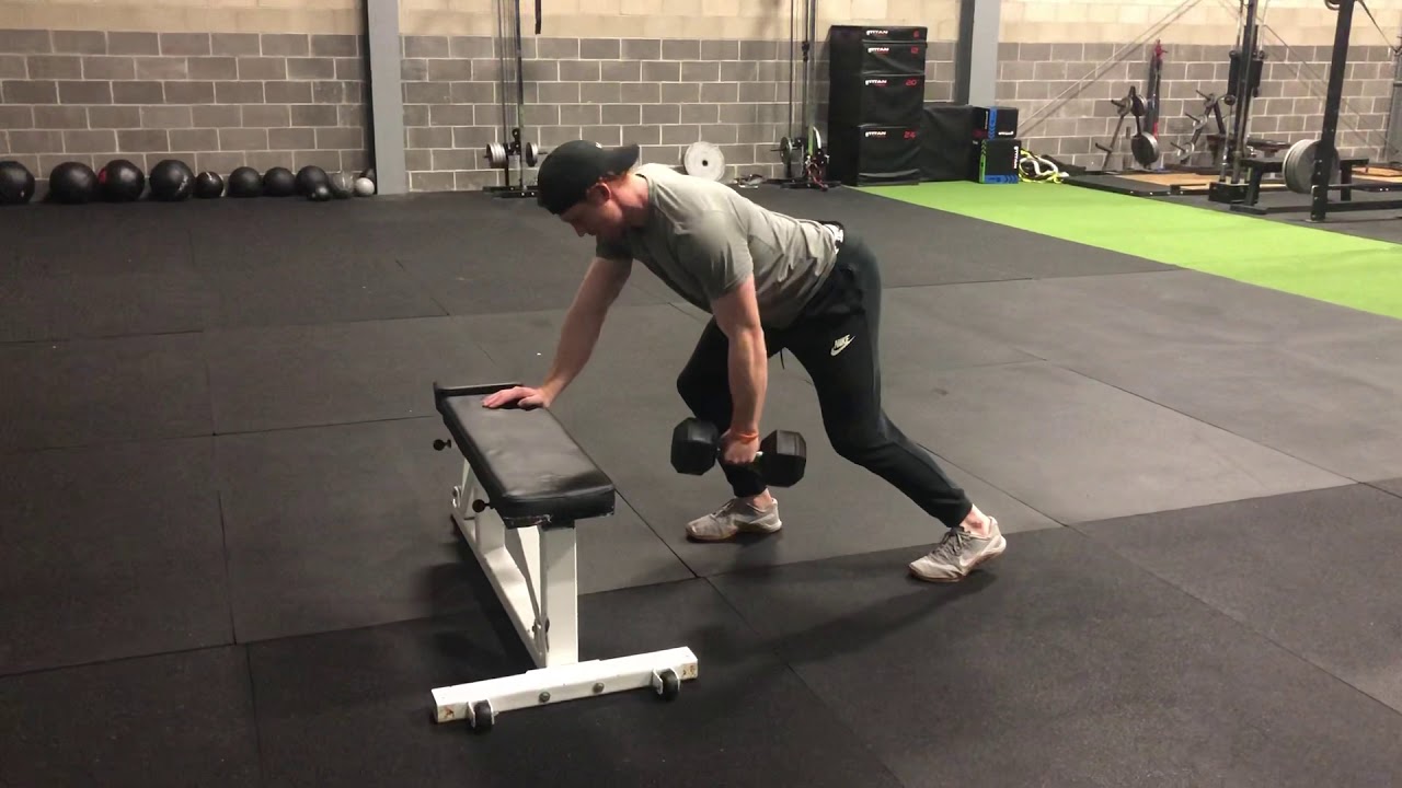 Split Stance 1-Arm DB Row - YouTube