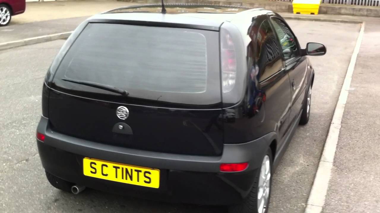 Vauxhall Corsa with dark tints on all rear windows - YouTube