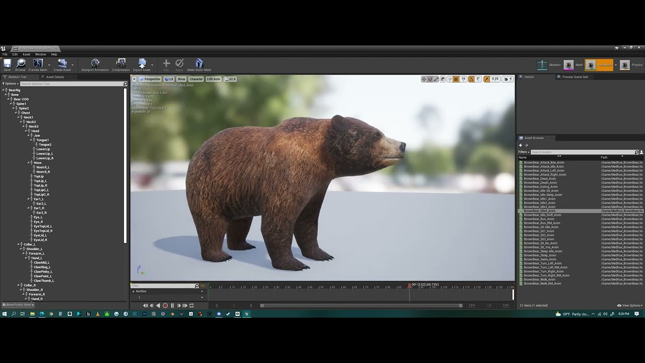 Medhue Brown Bear for sale in Unreal Engine! - YouTube