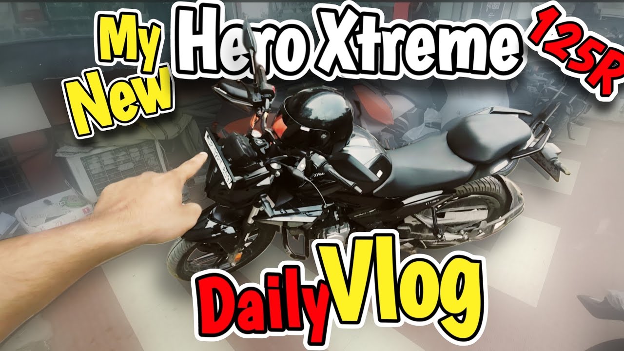 My new hero Xtreme 125r 🔥 full day vlog | hero Xtreme 125r service ...