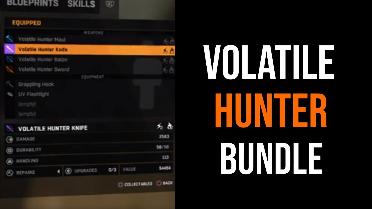 Dying Light Game Volatile Hunter DLC Weapon Bundle Review - YouTube