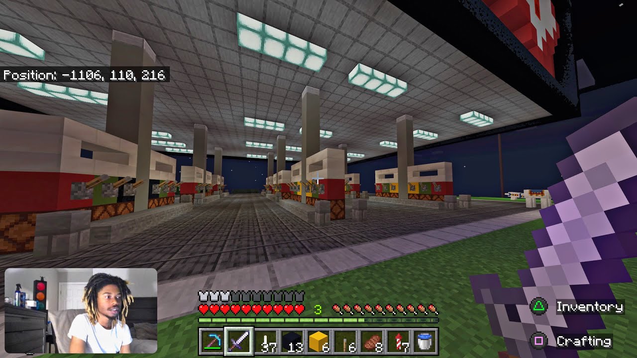 MINECRAFT LIVE! BUILDING A GAS STATION!! PART 3! | SMP BEDROCK EDITION!...PS5 Next Gen - YouTube