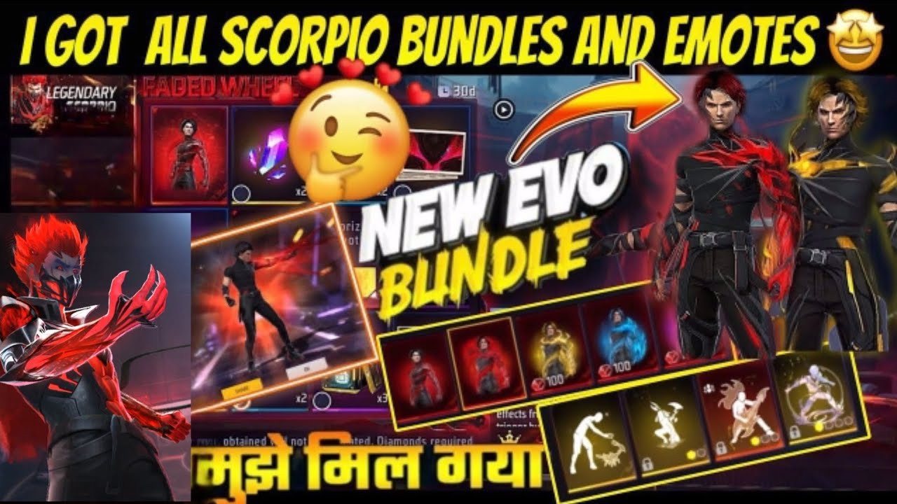 SCORPIO BUNDLE FREE FIRE|FREE FIRE NEW EVENT|NEW FADED WHEEL FREE FIRE ...