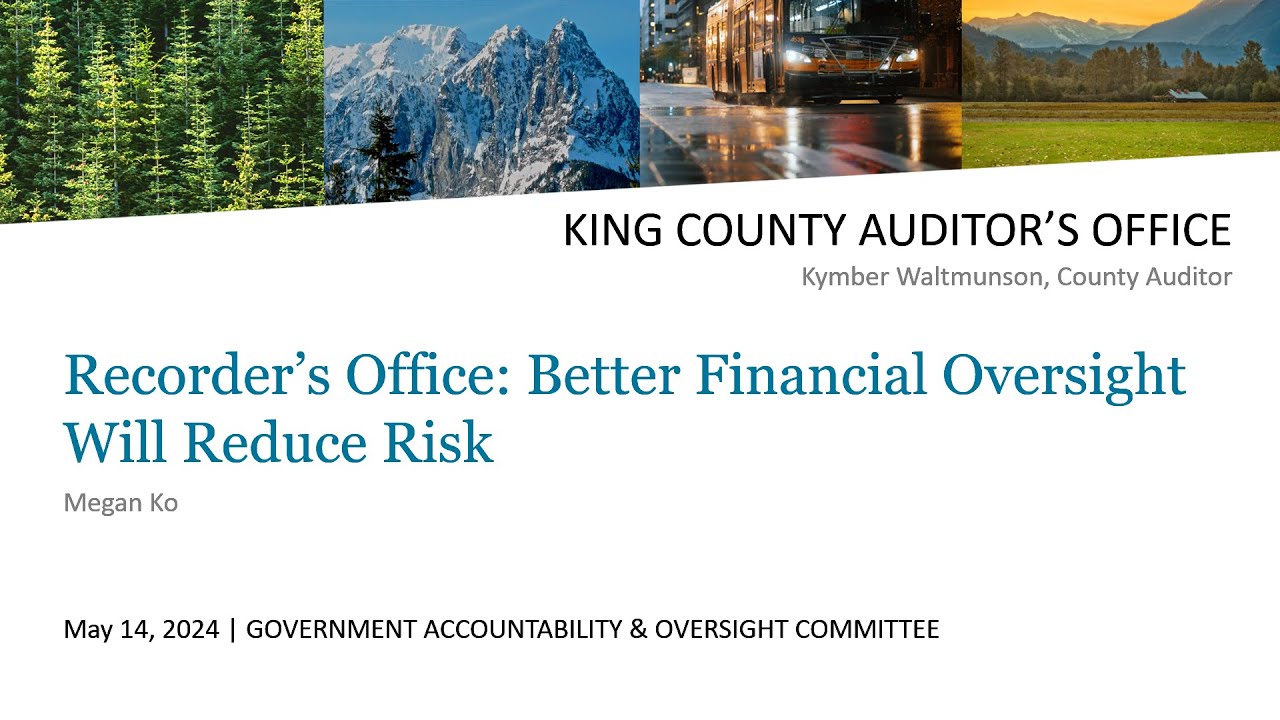 King County Audit | Recorder's Office - YouTube