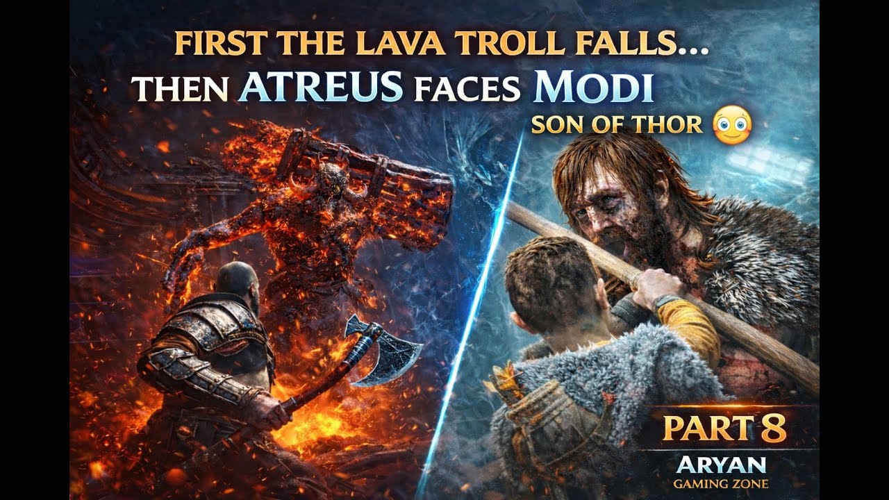 First Lava Troll Falls… Then Atreus Faces Baldur 😳 | God of War Part 8 ...