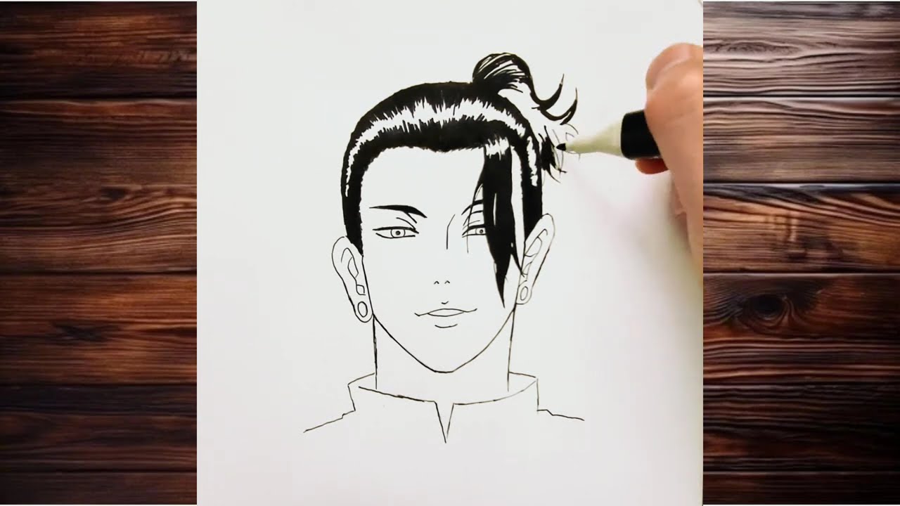 how to draw Geto Suguru step by step || Geto drawing easy || How to ...