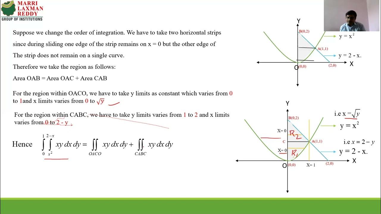 Change of order integration in double integrals - Multiple Integrals - YouTube