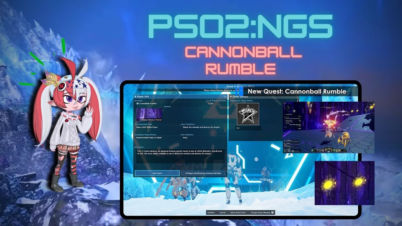 [PSO2:NGS] - TRAINIA ADVANCE: BUNKER TYPE 1: CANNONBALL RUMBLE GAMEPLAY ...