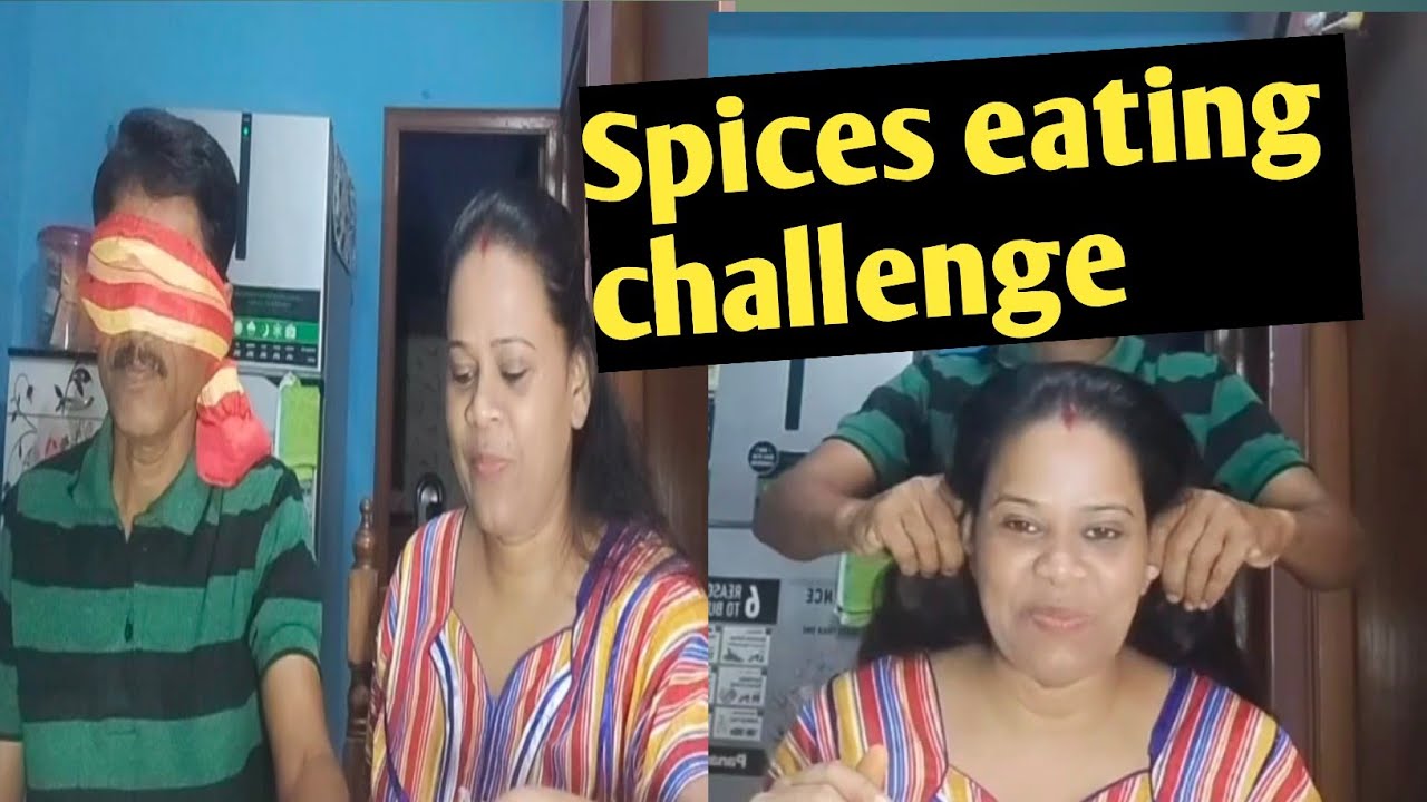 Spices eating challenge || Spices eating competition || husband v/s ...