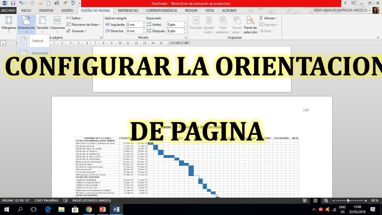 PAGINA HORIZONTAL Y VERTICAL en WORD. Poner secciones en word. - YouTube