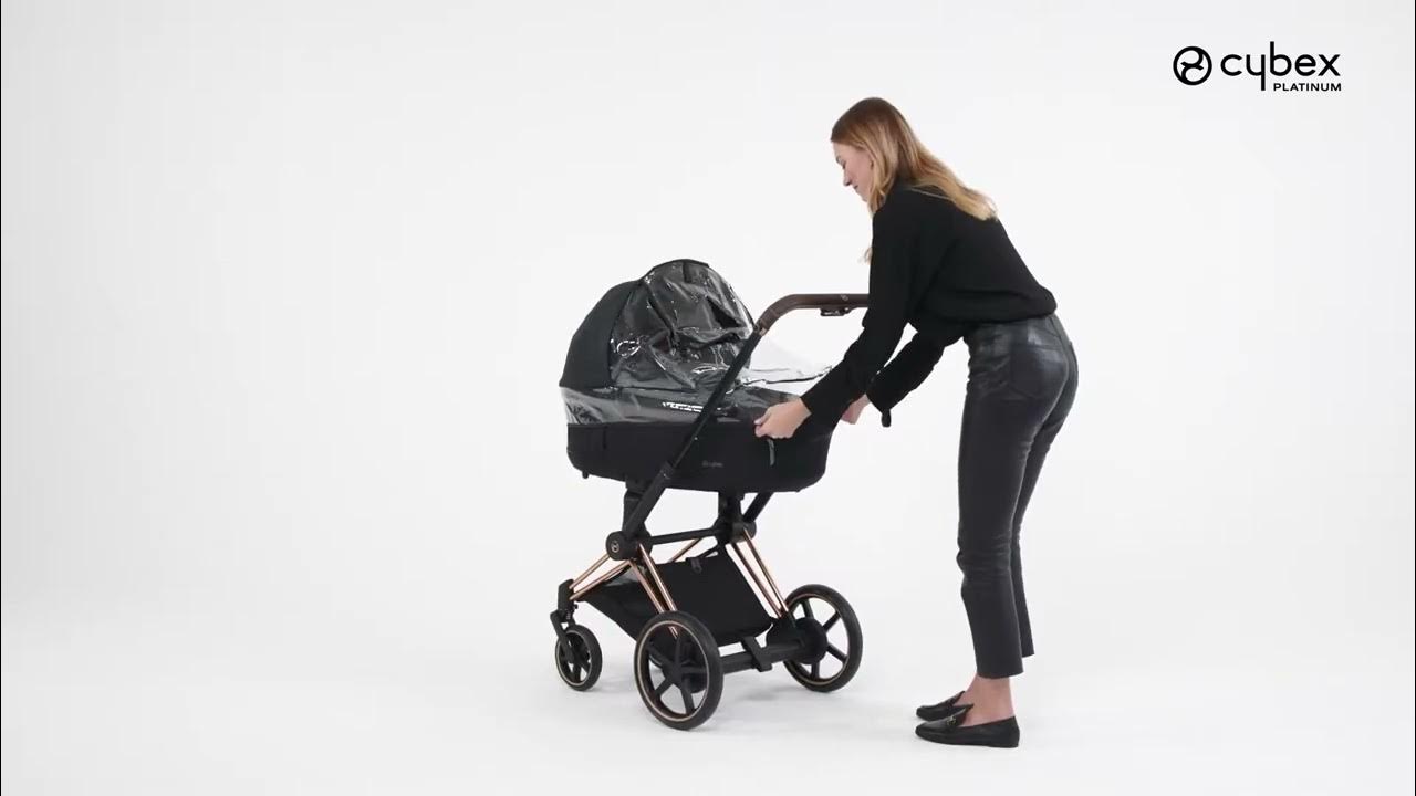 Cybex I e-Priam I Аксесуари I Як прикріпити дощовик на LUX люльку - YouTube