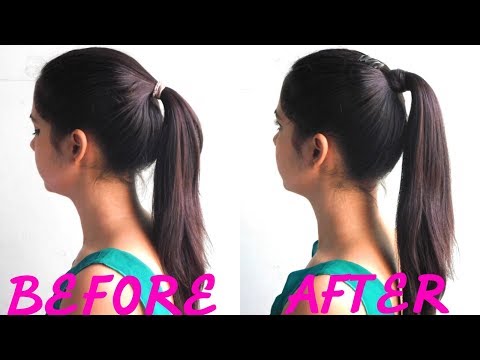 One minute perfect high ponytail with trick- #OneMinuteBeauty