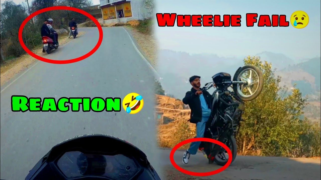 Wheelie Fail 😢 Ho Gaye The Reaction Check Out - YouTube