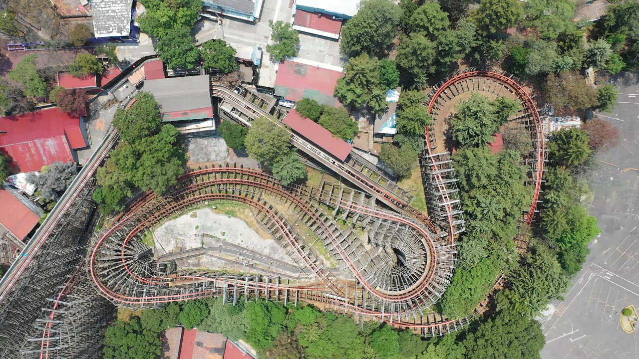 Six Flags México Aerial View April 2020 - YouTube