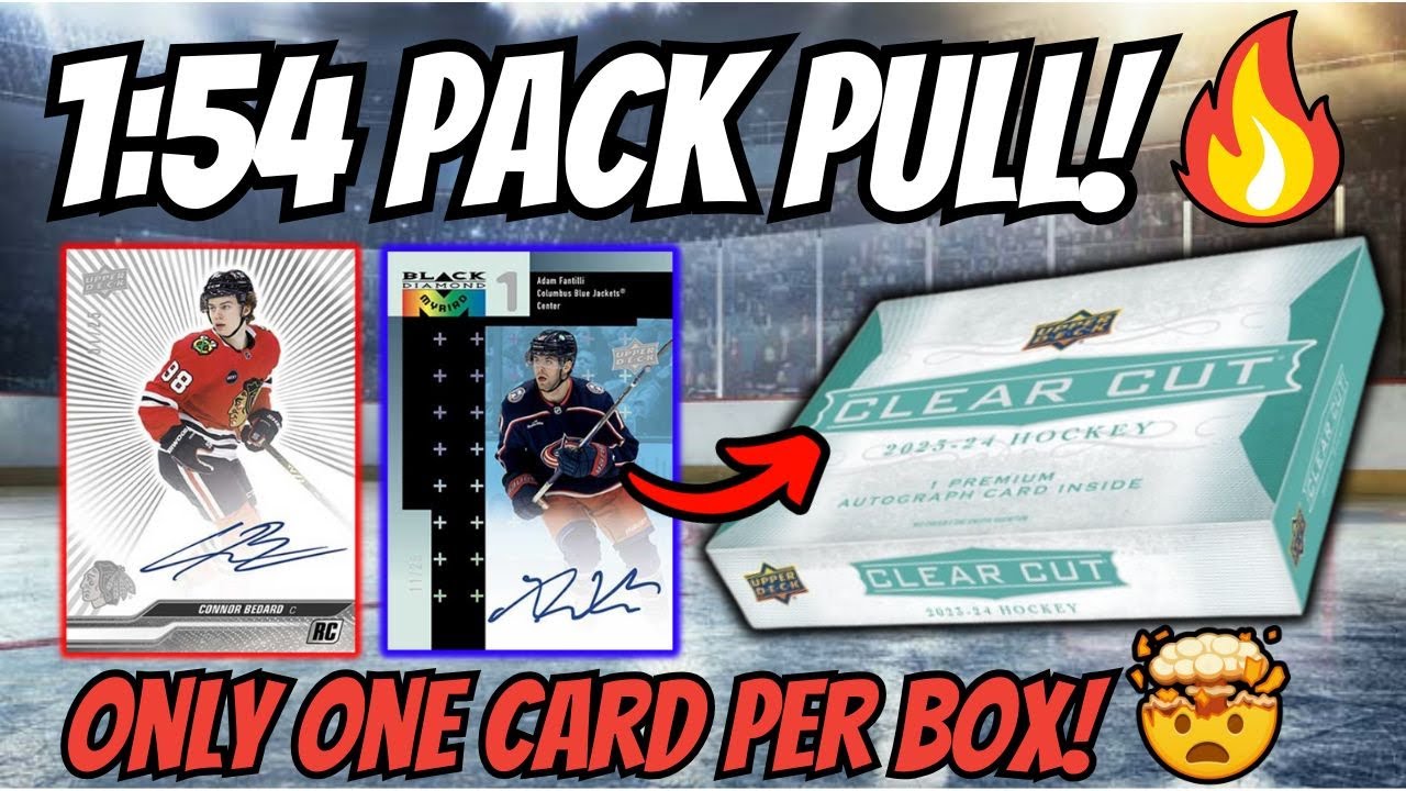 Epic 1:54 Pack Hit in This 2-Box 2023-24 Clear Cut Hockey Hobby Rip!🤯🏒 ...