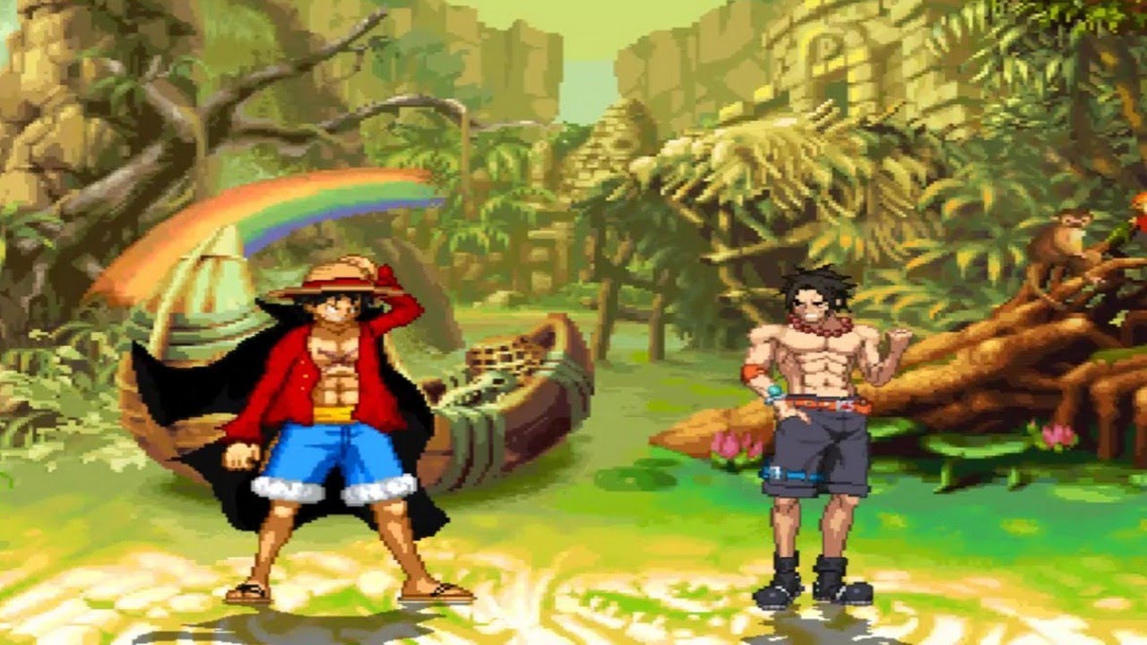 LUFFY vs ACE - Full Power Rage Fight🔥One Piece Anime Mugen Epic Battle ...