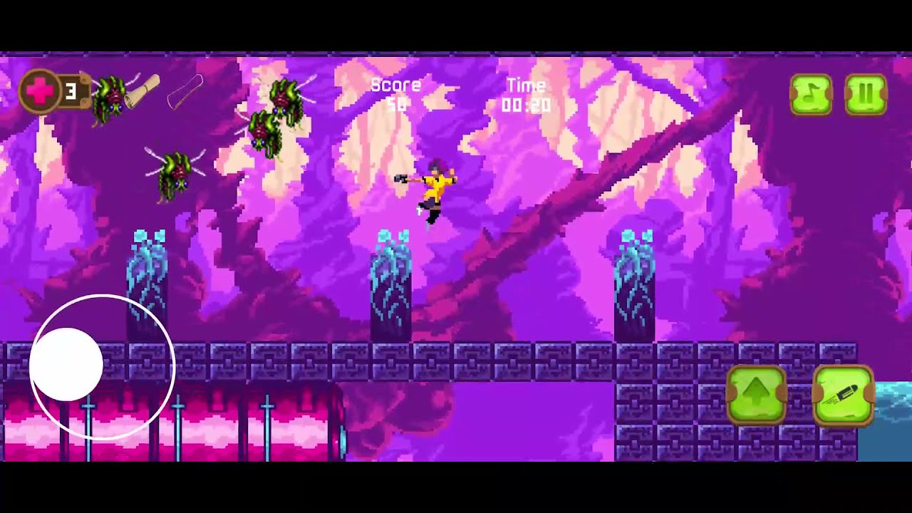 2D Platformer Shooting Mobile Game - "Tridemic" gameplay demo - YouTube