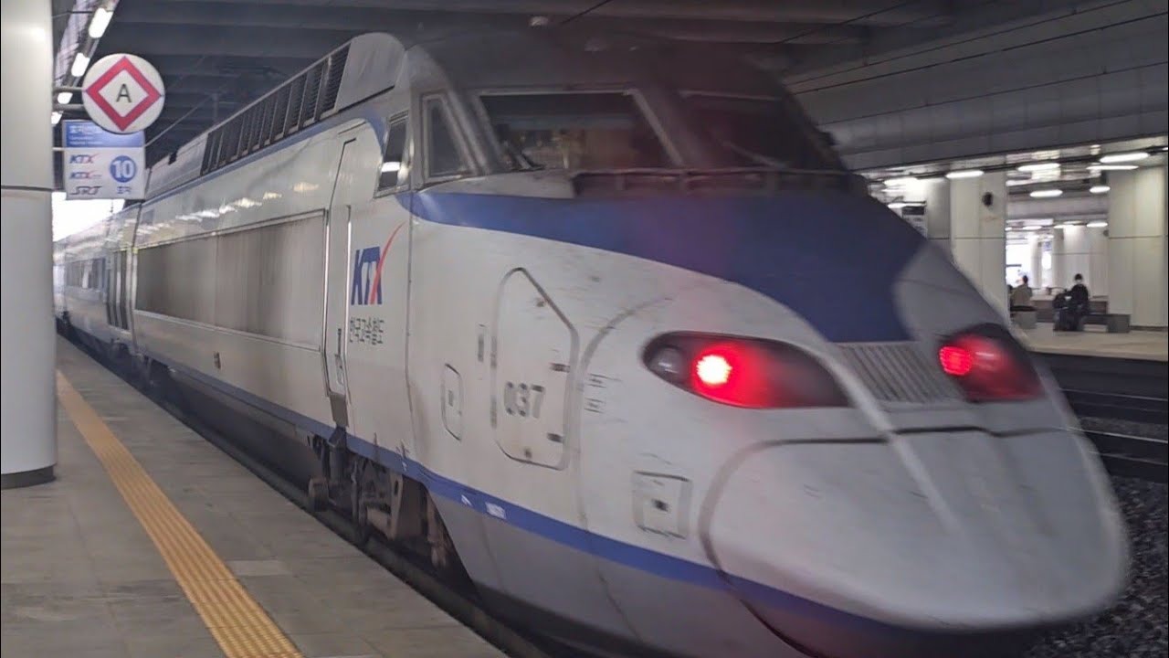 (한국철도공사) KTX-1 현대로템 GTO 2003년식 37호기 부산행 대전역 출발영상 2023년 10월 21일 1080P-4K ...