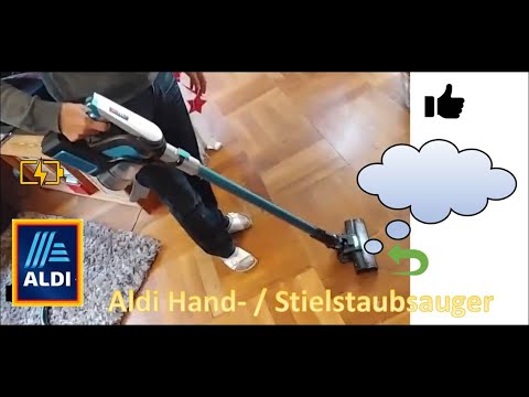 Aldi Zyklon Staubsauger mit Akku. Test Leitung und Betrieb Staubsaugen ...