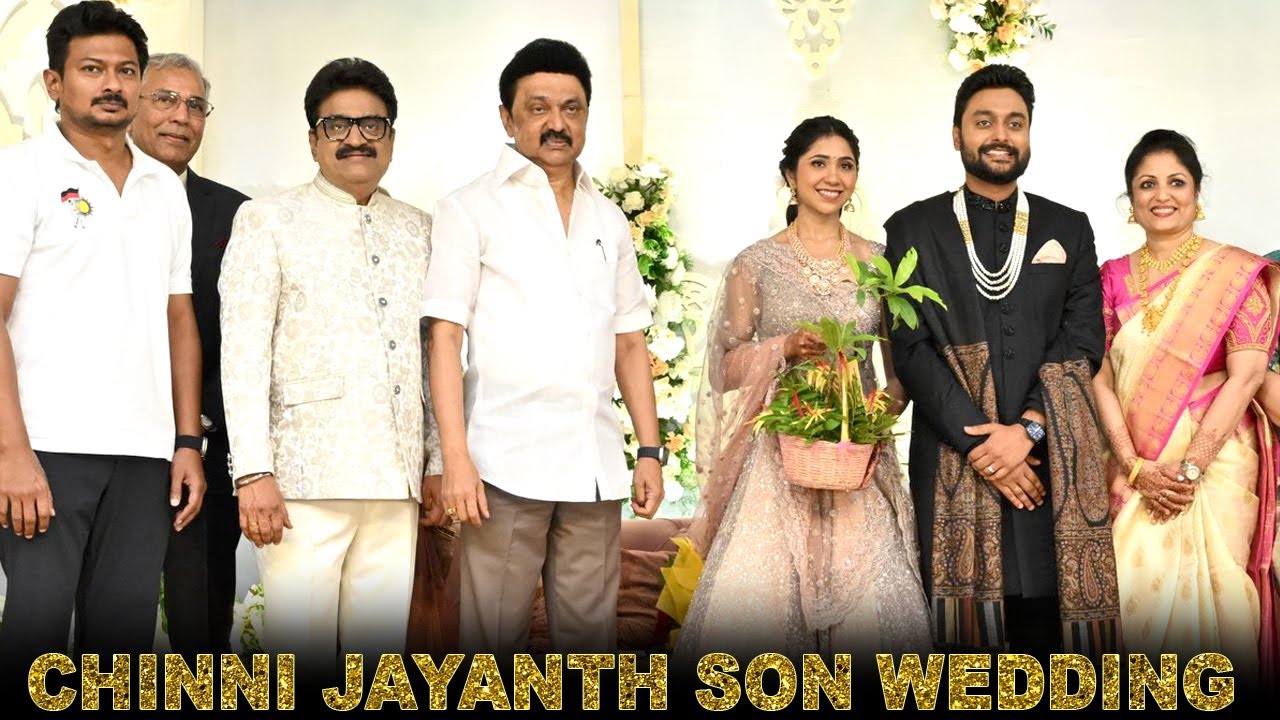 Chinni Jayanth Son Marriage Video | Srutan jay Weds Manasvini | MK Stalin | Ilaiyaraja | Karthi ...