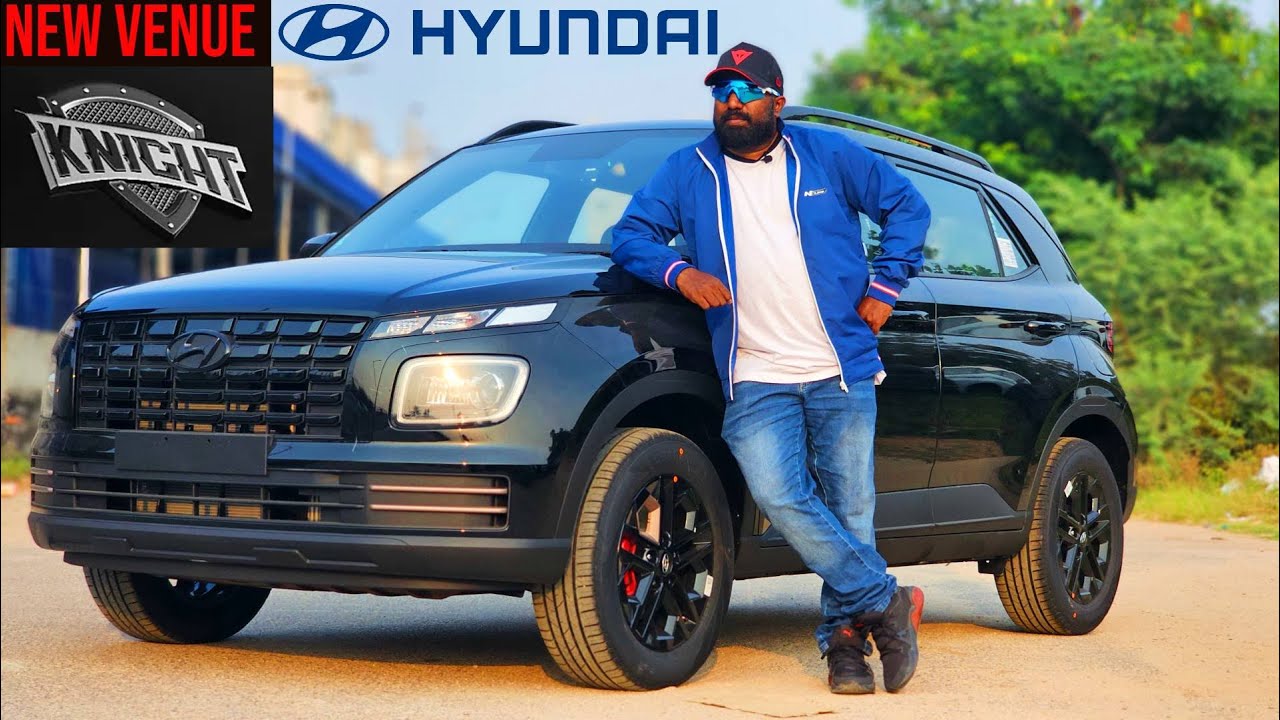 Hyundai Venue Knight Edition Walkaround Review | What's New - YouTube