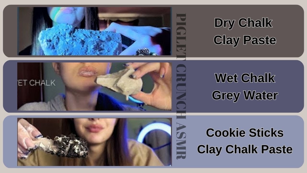 Soft Crunch ASMR | @piglet_crunch Chalk with Paste Edit - YouTube
