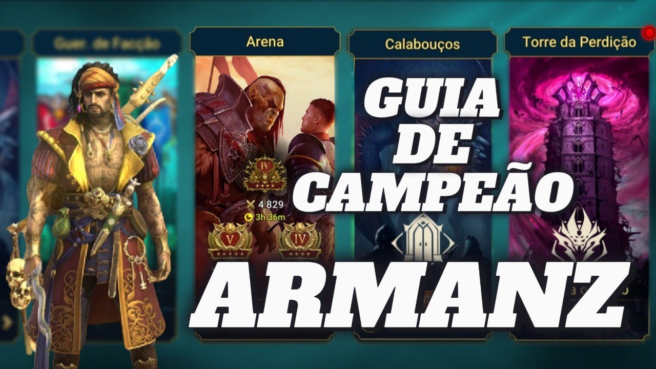 GUIA DE CAMPEÃO DO ARMANZ O MAGNÍFICO! | Raid Shadow Legends - YouTube