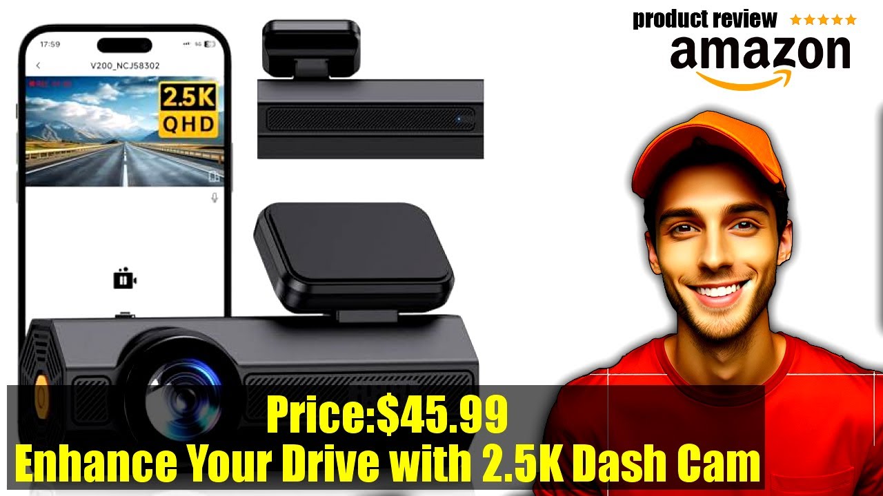 Buy Dash Cam Front 2.5K: Mini Dash Cam for Cars, 1440P Car Camera with APP, WiFi Dash Cam with ...