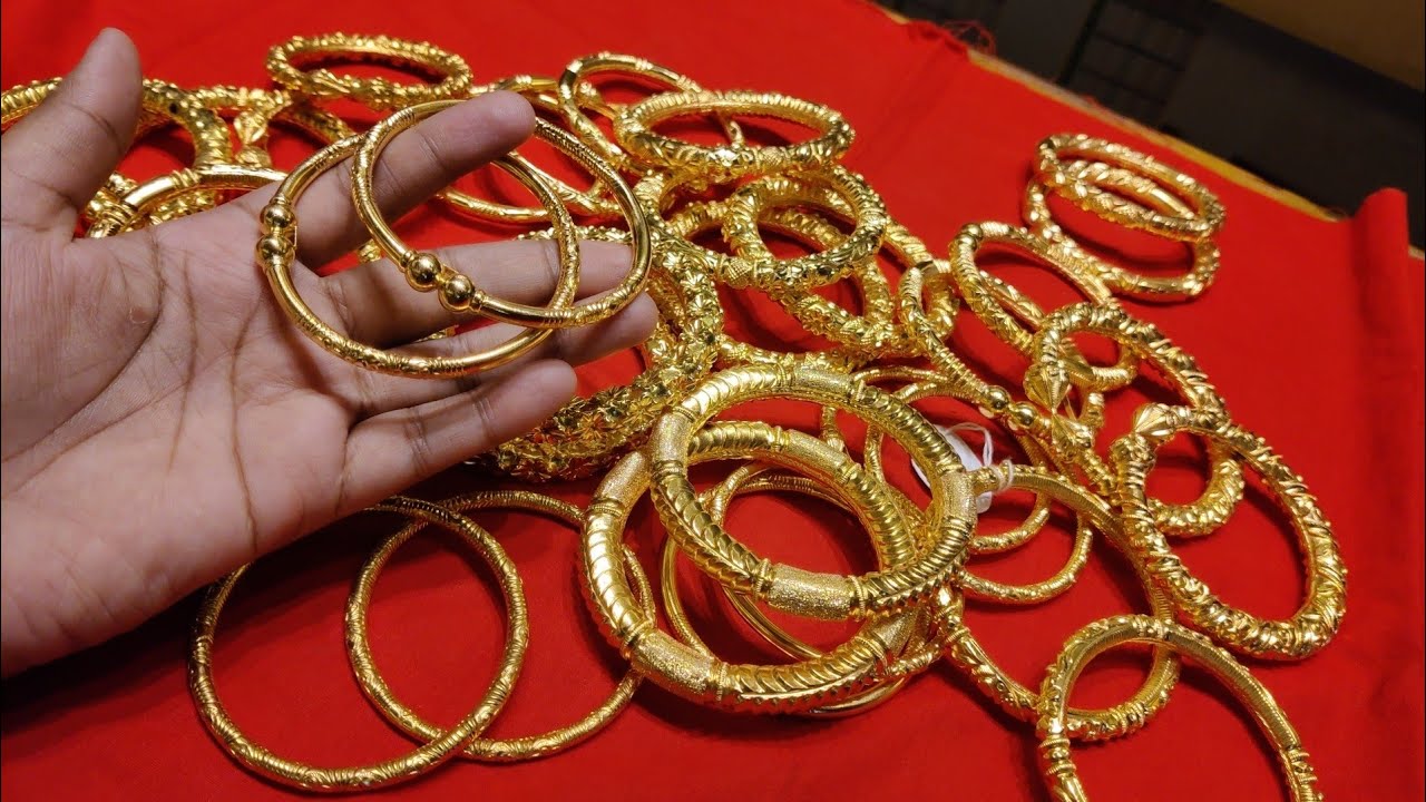 ৩ আনা সোনার ফাঁপা বালা রুলি আশামনি জুয়েলার্স/gold bangle jewellery ...