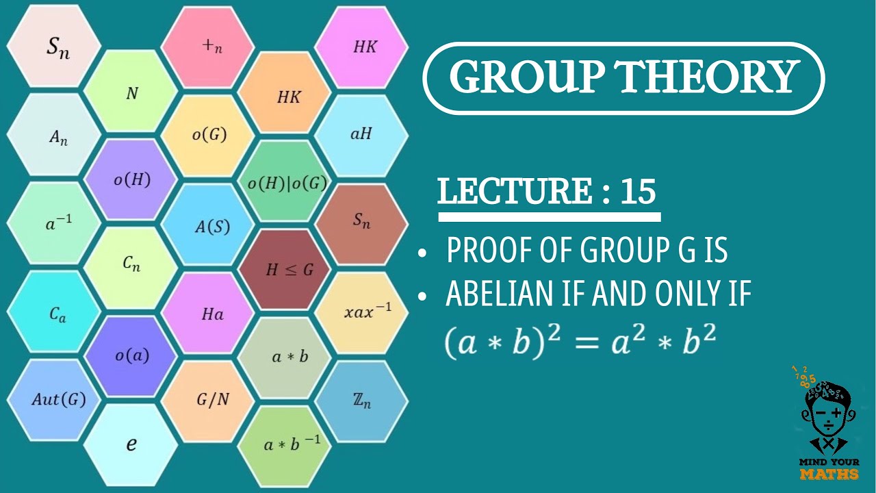 LECTURE 15 | PROOF OF GROUP G IS ABELIAN IF AND ONLY IF (a * b)^2 = a^2 ...