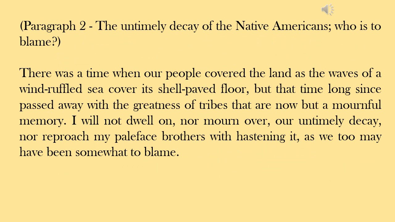 Chief Seattle's Speech Explained - YouTube