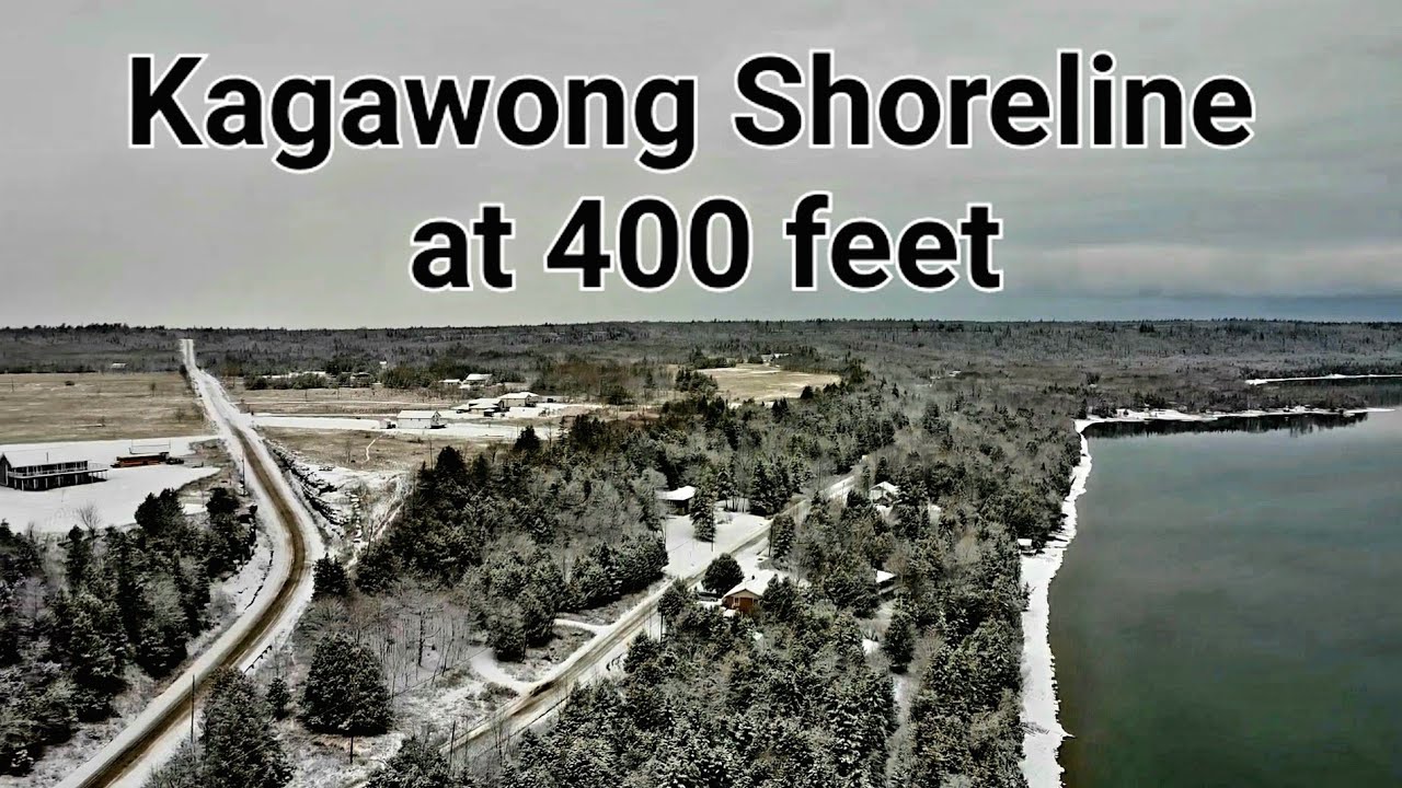 Kagawong (Mudge Bay) Shoreline from 400 feet - YouTube