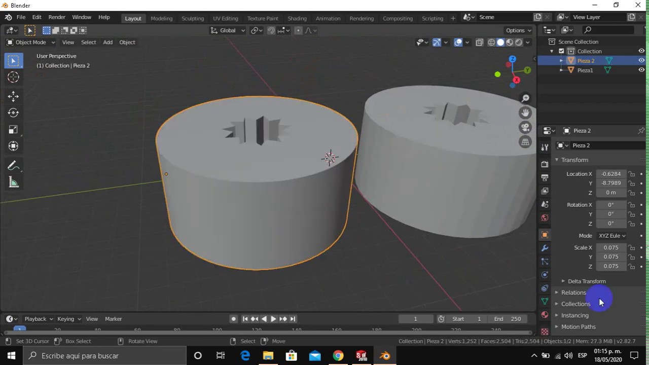 Exportar stl de alta calidad de solidworks a blender - YouTube