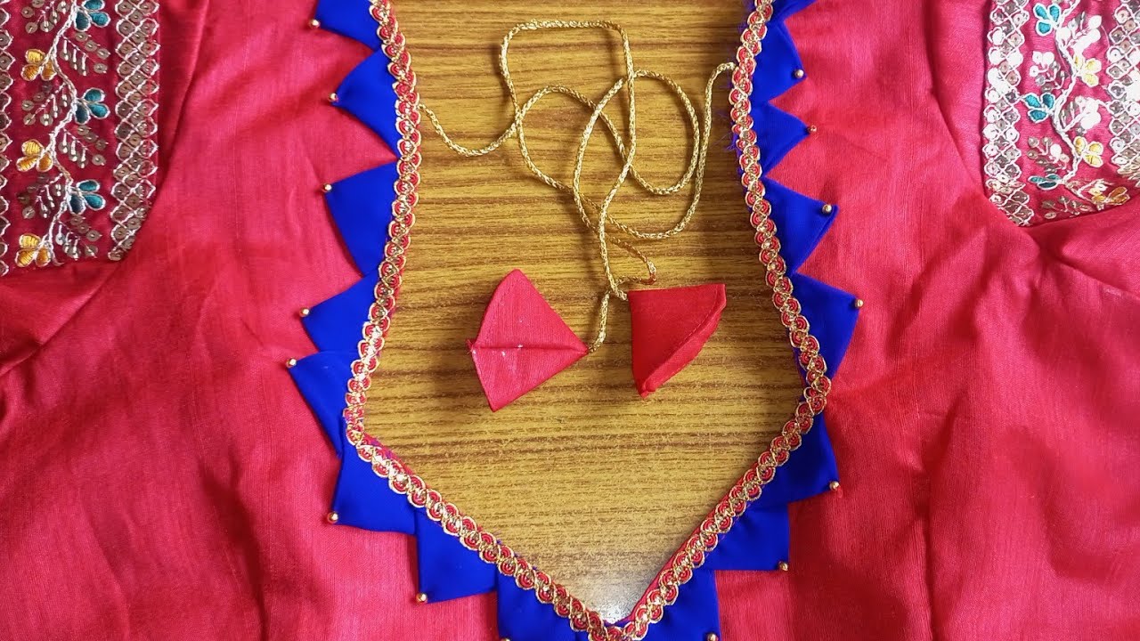 new blouse design cutting and stitching/ both neck blouse design ...