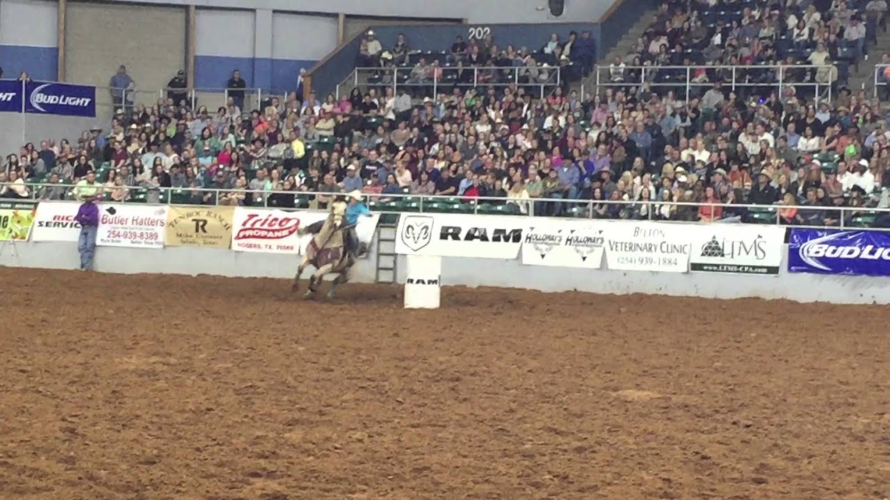 Kylee Deason and Rio running barrels at the Bell County PRCA Rodeo 2/13 ...
