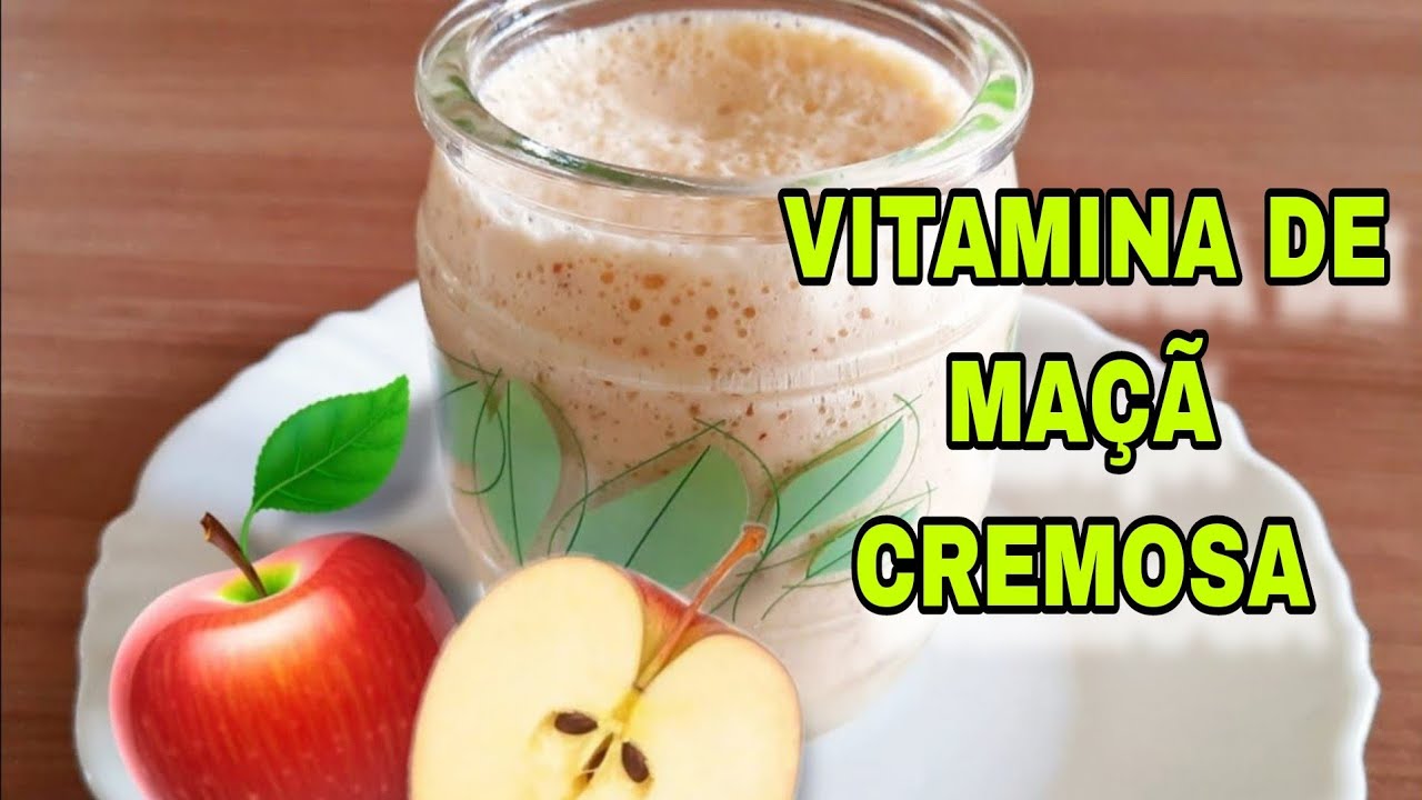 Como fazer VITAMINA DE MAÇÃ SUPER CREMOSA 🍎 #vitamina #vitaminademaçã ...