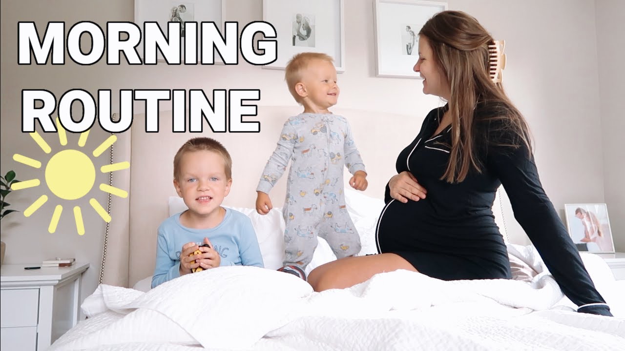 MORNING ROUTINE | PREGNANT MOM OF 2 - YouTube