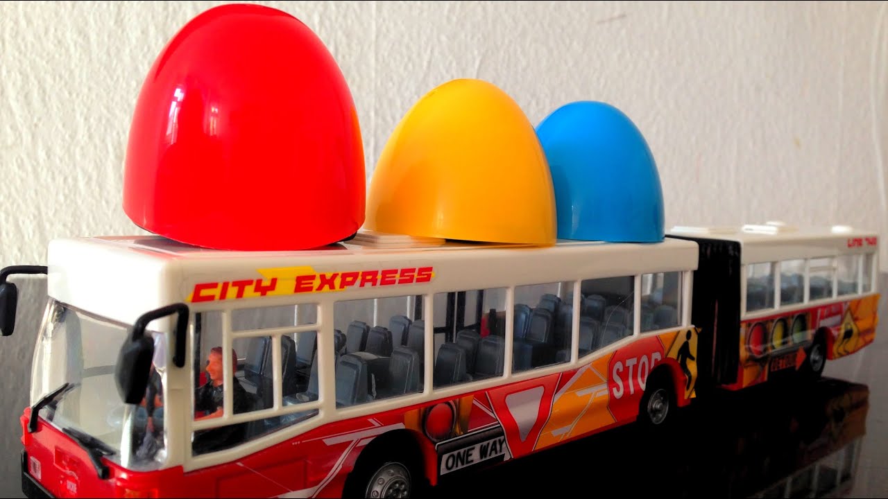 ABC Bus Surprise Eggs Huevos Sorpresa - YouTube