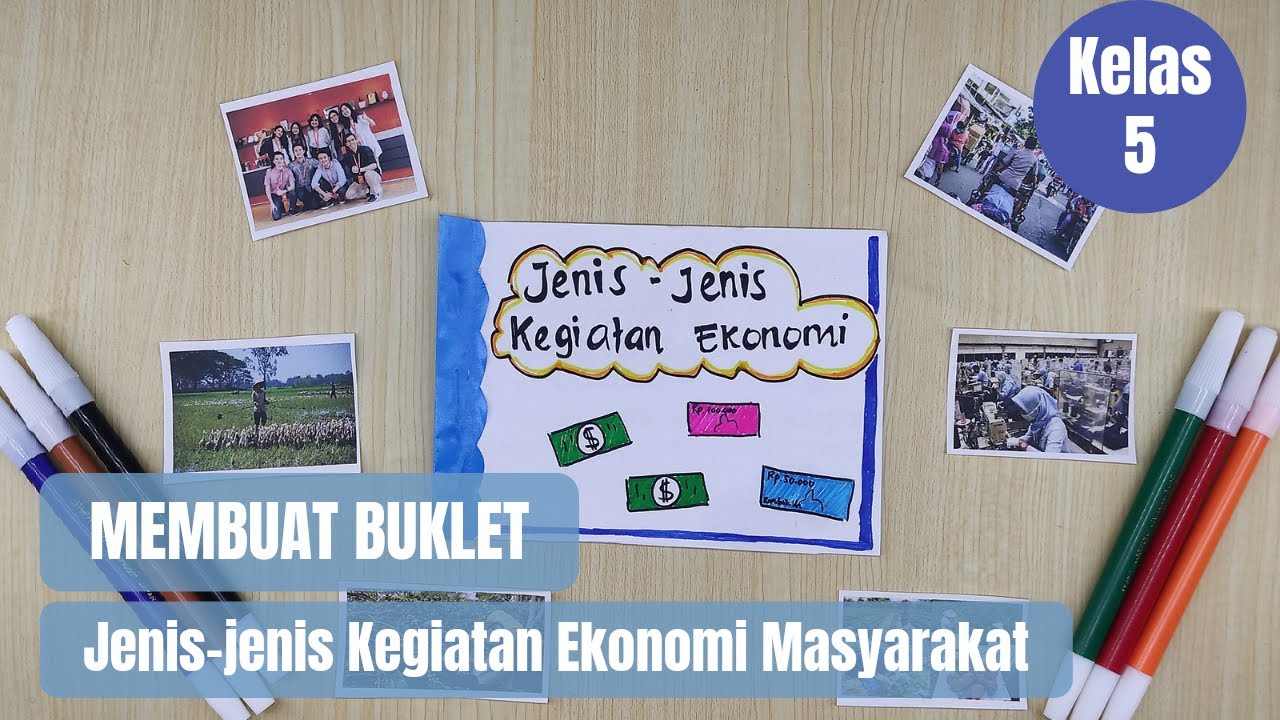 Cara Membuat Buklet Jenis-jenis Kegiatan Ekonomi Masyarakat || Buklet ...