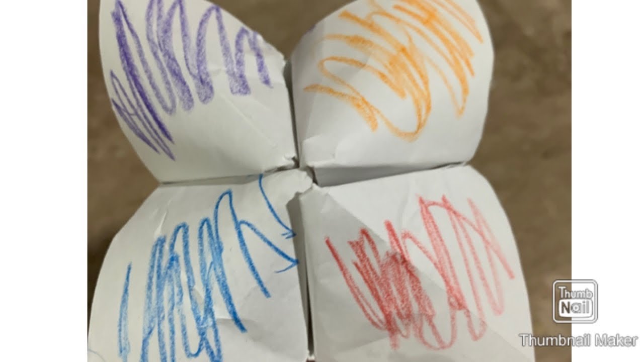 How to make a fortune teller out of paper! - YouTube